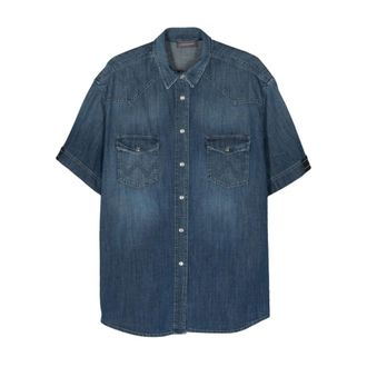 Lorena Antoniazzi Denim Western Shirt - - Blouses & Shirts - Damen - Blau - XS