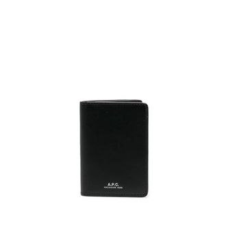 A.P.C. Stefan Leder Kartenhalter - - Accessories - Herren - Schwarzk - ONE SIZE