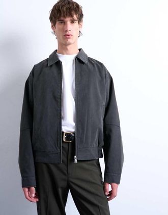 Topman Veste en imitation daim - Gris délavé