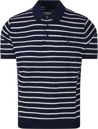 Ralph Lauren Homme, Tops, Bleu, Taille: XL Polo Ray&eacute;