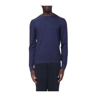 Fay Rundhals-Pullover - - Knitwear - Herren - Blau - XL