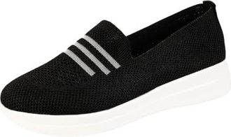 Generic Chaussures &agrave; enfiler pour femme - Coupe large - Style d&eacute;contract&eacute; - Bout rond - L&eacute;g&egrave;res et respirantes - Semelle &eacute;paisse - Confortables - Pour la gym,