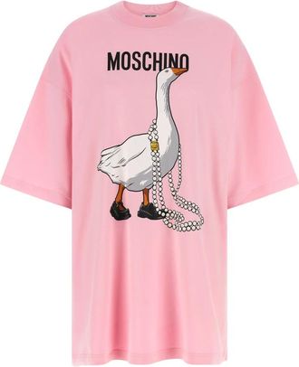 Moschino Femme, Tops, Rose, Taille: 36 FR Heavy Cotton Oversize Dress Goose