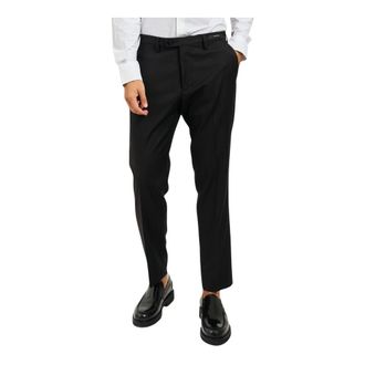 Michael Coal Homme, Pantalons, Noir, Taille: W40 Pantalon Noir en Gabardine de Coton Stretch