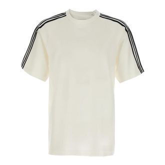 Yohji Yamamoto Short Sleeve Tee 3-Stripes - - Tops - Herren - Wei&szlig; - M