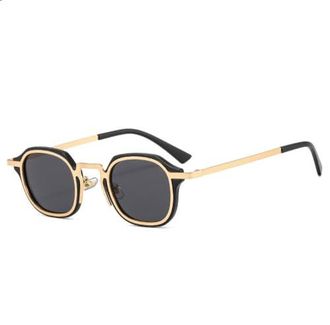 Generic Lunettes de soleil en métal PC punk pour femmes mode vintage lunettes de soleil hommes lunettes de soleil carrées anti UV lunettes lunettes lunettes, 