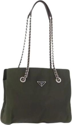 Prada Sac Cabas Vintage Pre-owned - Femme - Pre-owned - Vert - Taille: ONE Size