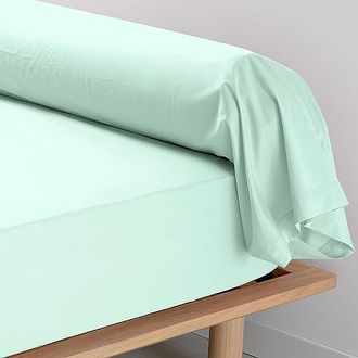 Pizuna Coton Peigné Traversin 45x145 cm 2 Pièces Menthe Verte, 100% Coton Longue Tige 400 Fils Armure Satin (Taie doreiller dhôtel Douce Menthe Verte)