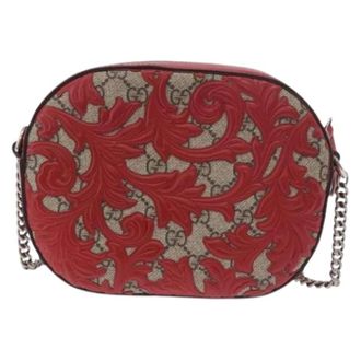 Gucci Pre-owned Leder Umh&auml;ngetasche - - Pre-owned - Damen - Rot - ONE SIZE