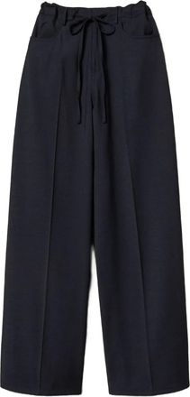 Twin-Set Wide-Leg-Hose mit Kordelzug - Blau