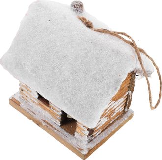 Valiclud LED Beleuchtete Kleine Holzhaus Weihnachtsdekoration mit Schneedetails Rustikale Miniatur Dorfh&auml;user f&uuml;r Tischdeko Weihnachtsbaum Anh&auml;nger und Winter-