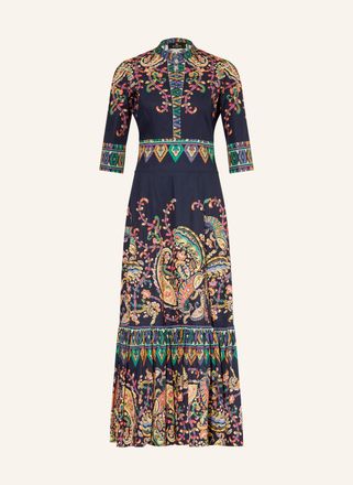 Etro Etro Kleid Mit 3/4-Arm Und R&uuml;schen blau