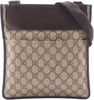 Gucci Sac bandouli&egrave;re GG Supreme Pre-owned - Femme - Pre-owned - Beige - Taille: ONE Size