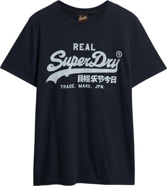 Superdry Herren Vintage Logo T-Shirt Finster Marineblau XL