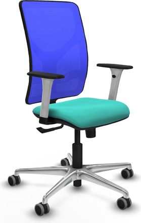 Piqueras y Crespo Sessel f&uuml;r Home Office, mit wei&szlig;en und schwarzen Armlehnen, h&ouml;henverstellbare Lendenwirbelst&uuml;tze, ausgestattet mit Sincro 3 Positionen und Schneidesch