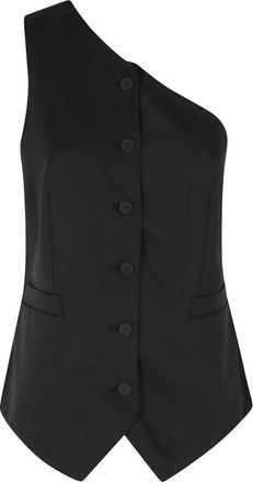 Federica Tosi Femme, Vestes, Noir, Taille: 34 FR Gilet Monospalla