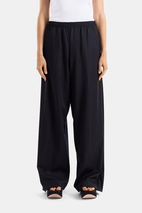 Balenciaga Womens Wide Black Tailored Trousers