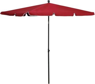 vidaXL Parasol de jardin avec m&acirc;t 210x140 cm Rouge bordeaux vidaXL