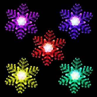 SOLUSTRE 5 Stücke LED Schneeflocken Fensterdeko Lichter Weihnachten Fensterlicht LED Weihnachtsbeleuchtung Fenster Saugnapf Lichterkette Fensteraufkleber Weihn