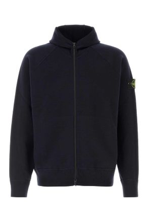 Stone Island Mens Midnight Blue Knit Sweatshirt Felpe Sweater