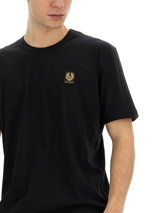 Belstaff Logo Patch Cotton T-Shirt - Black