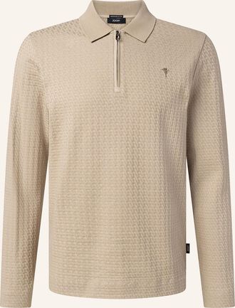 Joop Strick-Poloshirt Turvin Modern Fit beige