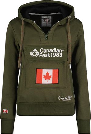 Canadian Peak Gyrelle_Lady - Womens Zip Hoodie Pockets - Sweatshirt Sweater Long Sleeve Warm Hoodie Jacket - Womens Spring Summer Autumn Winter Season (Khaki XXL)