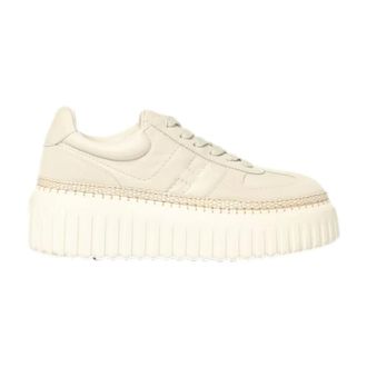 Hogan Femme, Chaussures, Beige, Taille: 38 1/2 EU H710 H-Stripes Basket
