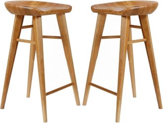 Generic Barhocker aus Holz, r&uuml;ckenlehnenloser Tresenstuhl, K&uuml;chen-Fr&uuml;hst&uuml;cksbarstuhl mit Fu&szlig;st&uuml;tze, ergonomisch geformter Barhocker f&uuml;r Lounges