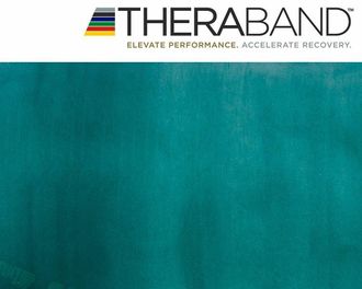 Theraband Thera-Band original &Uuml;bungsband + &Uuml;bungsbuch gratis ca. 3m lang (Gr&uuml;n)