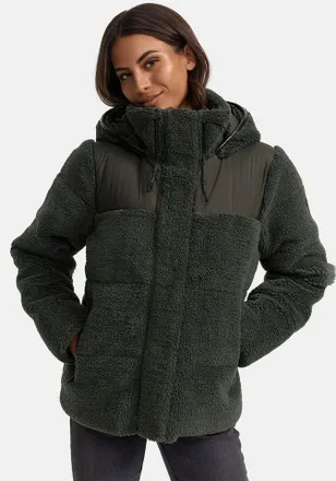 Marikoo Winterjacke Kaguraa warme Teddyfell Sherpa Jacke