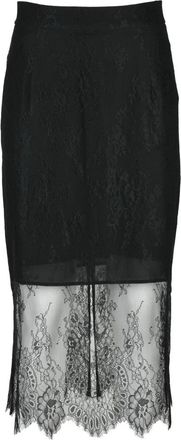 Marella Femme, Jupes, Noir, Taille: 38 FR Palco2 Longuette in Pizzo