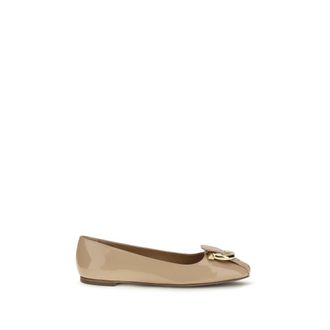 Ferragamo Gancini Ballerinas - - Shoes - Damen - Beige - 35 1/2 EU