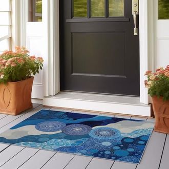 Generic Tapis Couloir Long Pois Abstrait Luxe Discret Tapis Cuisine Devant Evier Antid&eacute;rapant Absorbant Tapis Int&eacute;rieur Entr&eacute;e Long 80x200 cm de Passage Moder