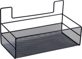 NUOBESTY Wandmontierter Schwarzer Mittelgro&szlig;er Bohrfreier Bad aufbewahrungskorb mit Hoher Tragkraft Gro&szlig;er Kapazit&auml;t Vielseitig f&uuml;r Handt&uuml;cher Toiletten K&uuml;chen