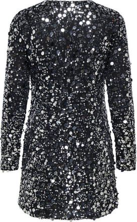 Only Abendkleid ONLANIKA CATINA LS SEQUINS DRESS WV, Silver
