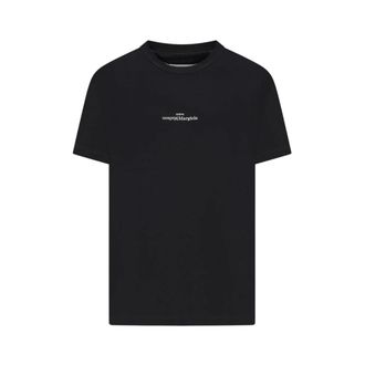 Maison Margiela Tee-Shirt Upside Down Logo - - Tops - Damen - Schwarzk - M