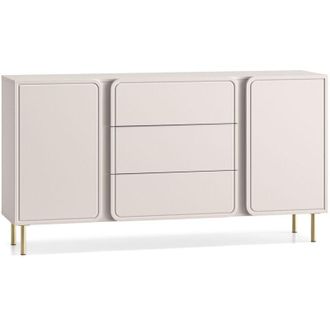 Selsey Selsey Loppa - Sideboard 2-t&uuml;rig mit 3 Schubladen, Kaschmirbeige, 160 cm