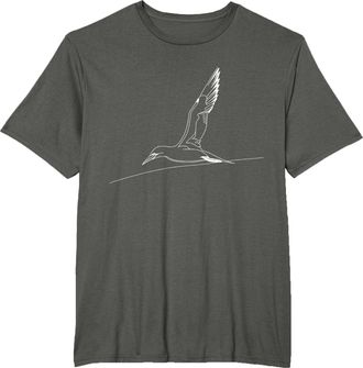 Jimbeels Line Art Vogel- und Ornithologe Basst&ouml;lpel T-Shirt