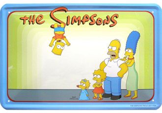 The Simpsons Blechschild BART UPSIDE DOWN