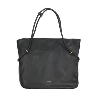 Coccinelle Cabas moyen Lizzie en cuir - Femme - Sacs - Noir - Taille: ONE Size
