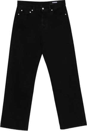 Jacquemus Jean droit avec logo brod&eacute;