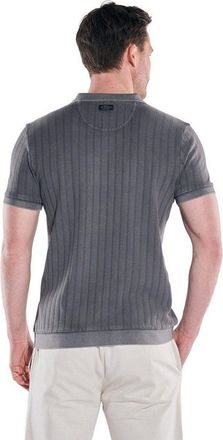 Engbers Poloshirt Herren Poloshirt mit eingewebten Streifen, Dunkelgrau