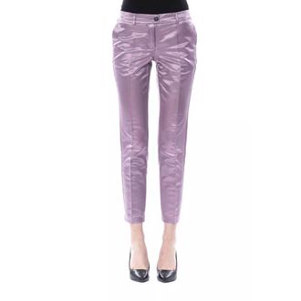 Byblos Cotton Pant - - Trousers - Damen - Lila - L