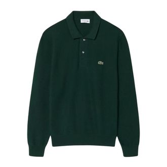 Lacoste Klassisches lang&auml;rmeliges Strick-Poloshirt - - Tops - Herren - Gr&uuml;n - XL