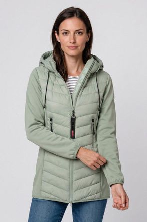 Alife And Kickin Sommerjacke Damen YlvaAK A &Uuml;bergangsjacke, Jacke Chevron-Steppung, Kapuze mit Kordelzug, Zwei-Wege-Rei&szlig;verschluss