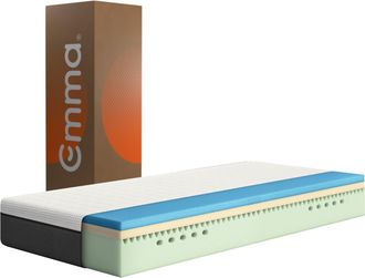 Emma Original Matratze 90x200 cm, 25 cm Hoch, H2 Mittelweich - 5-Zonen-Komfort, Memory- & Kaltschaummatratze, Druckentlastend, Atmungsaktiv, Waschbarer Bez