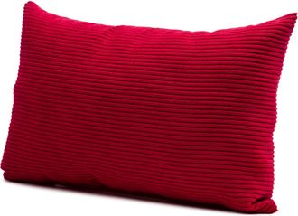 Gözze Kissen Capri, Dekokissen in Feincord-Optik, Weiches Sofakissen mit Füllung, 100% Polyester, 30 x 50 cm - Rot