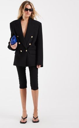 Asos Blazer &agrave; double boutonnage et &eacute;paulettes - Noir