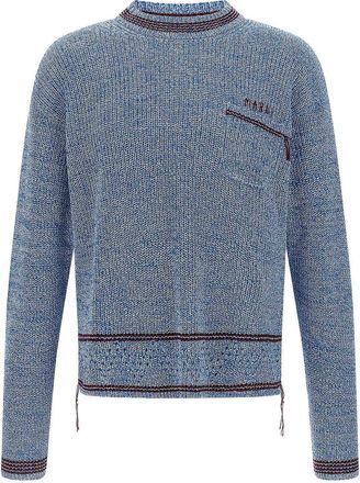 Marni Pull Col Rond - Bleu Clair
